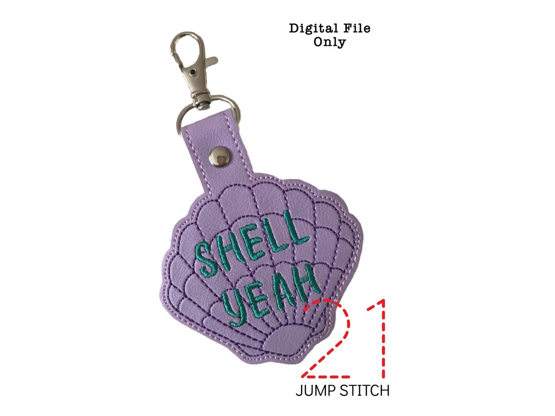 ITH Sea Shell Key Fob *DIGITAL FILE* in the Hoop Embroidery Design - Etsy
