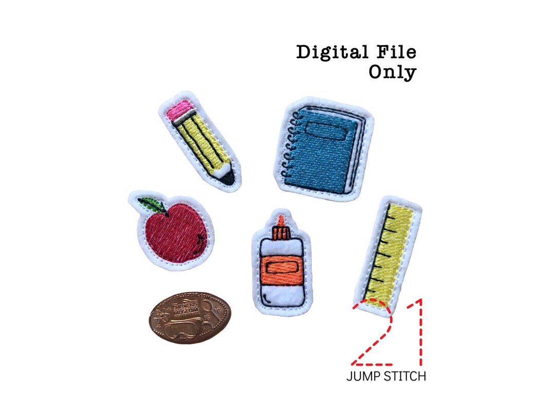 ITH School Mini Felties *DIGITAL FILE* 4x4 5x7 Machine Embroidery ...
