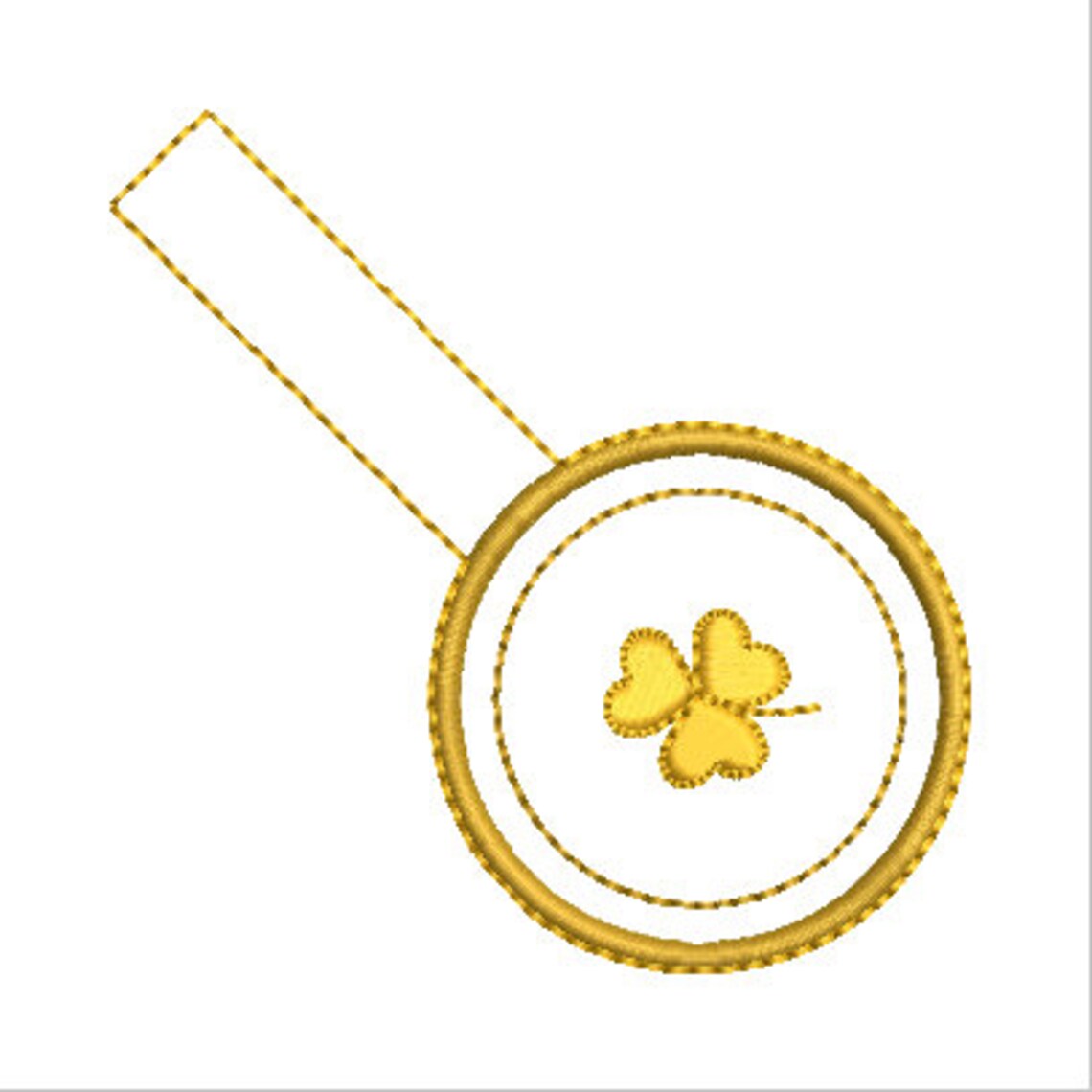 ITH Lucky Coin Fob *DIGITAL FILE* in the Hoop Embroidery Design - Etsy
