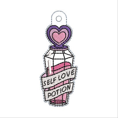 ITH Self Love Potion Fob *DIGITAL FILE* in the Hoop Embroidery Design ...