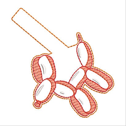 ITH Dog Balloon Animal Fob DIGITAL FILE in the Hoop - Etsy