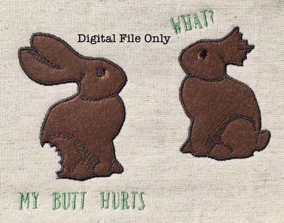 Chocolate Bunnies DIGITAL FILE 4x4 and 5x7 Machine | Etsy