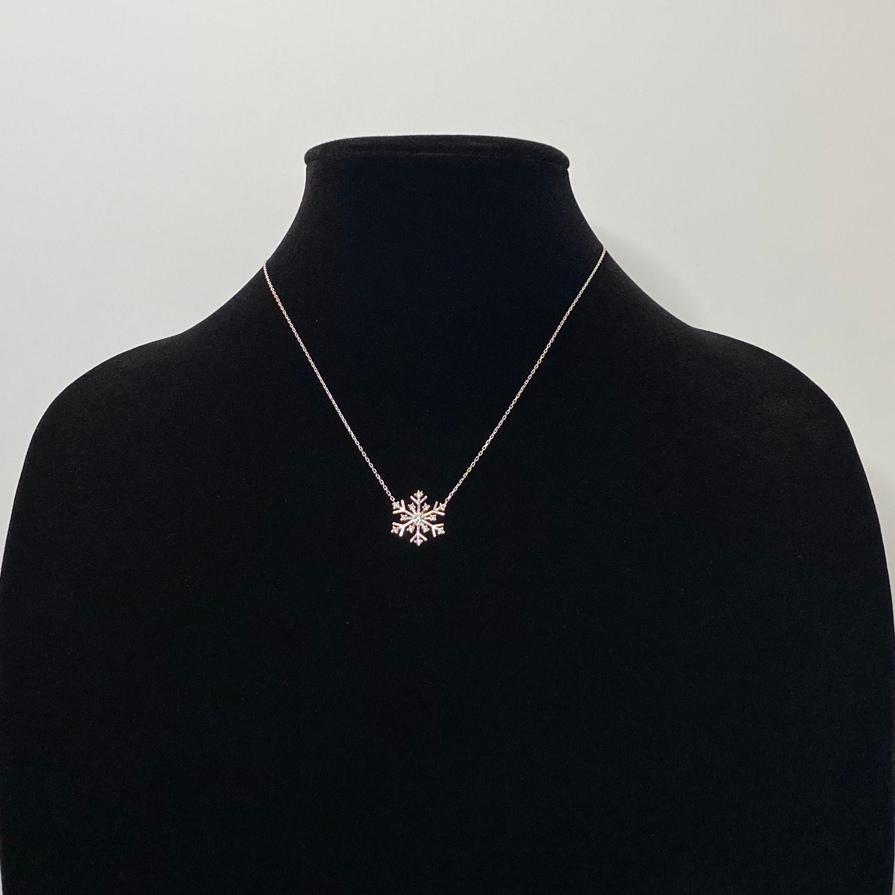 Silver Snowflake Necklace for Women, Snowflake Jewelry Gift for Her - Etsy