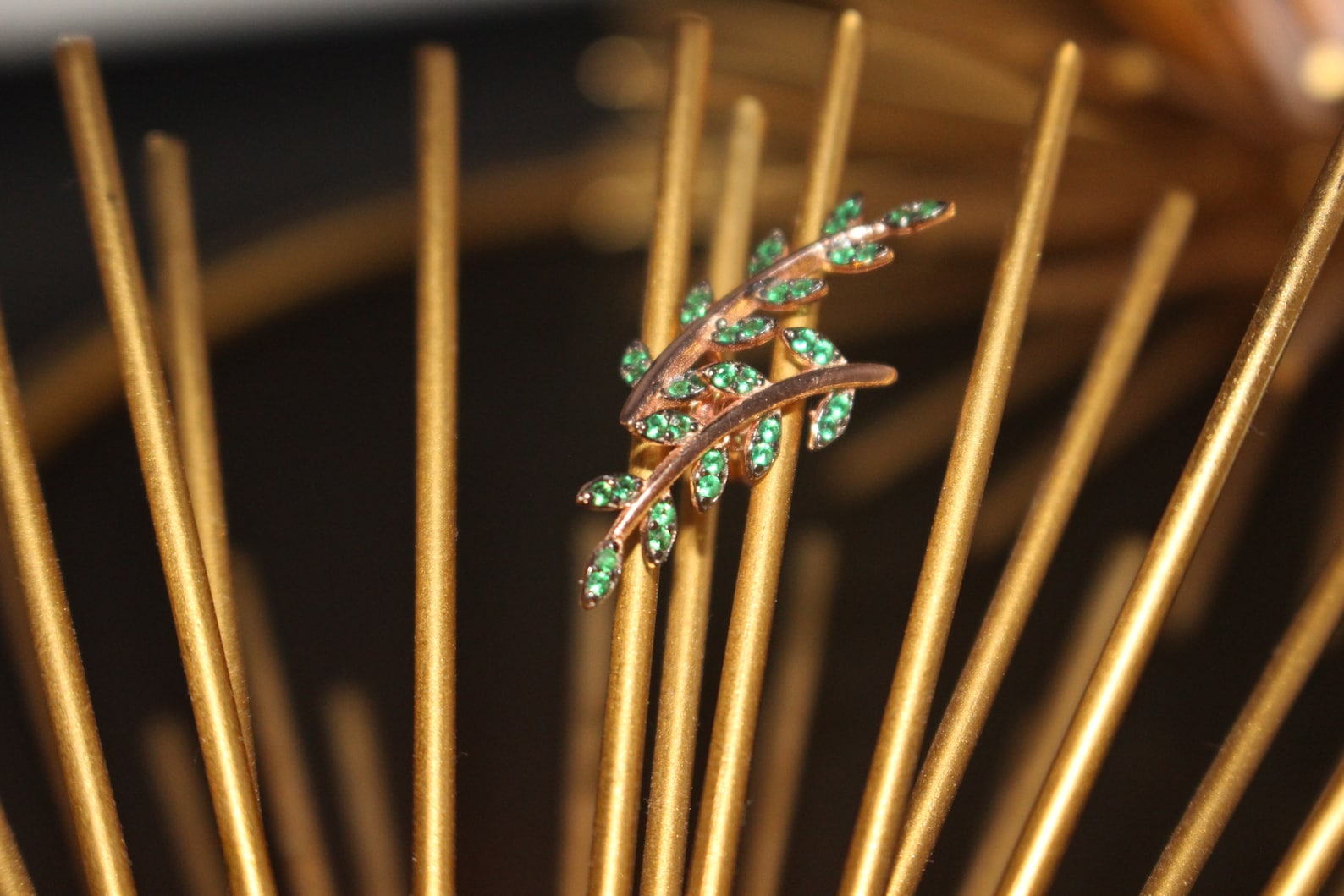 Silver Stud Leaf Earrings Rose Silver With Green Stones - Etsy