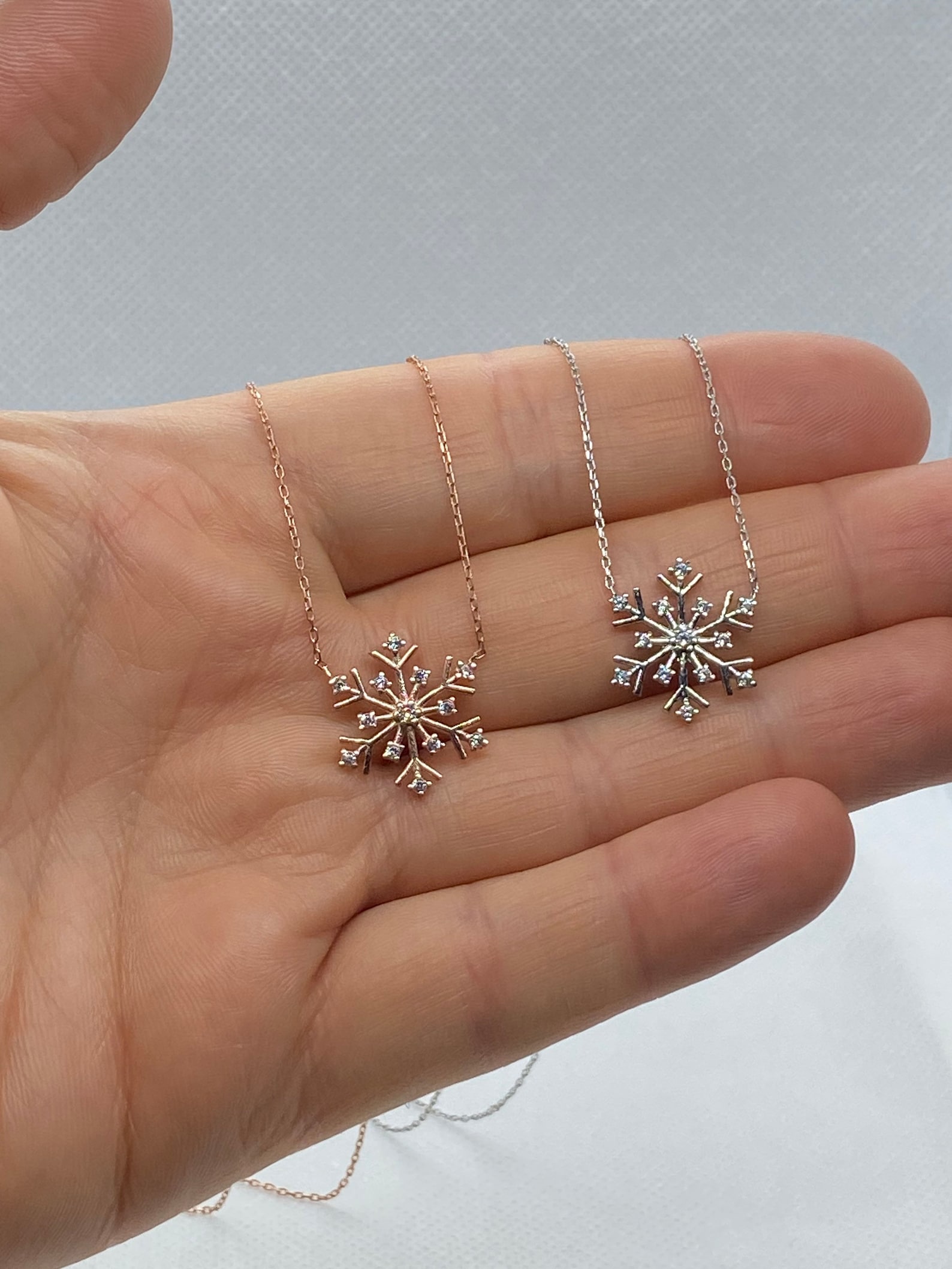 Silver Snowflake Necklace for Women, Snowflake Jewelry Gift for Her - Etsy