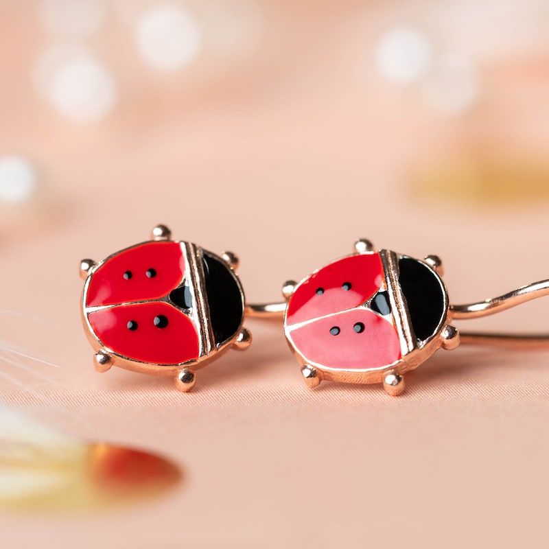 Ladybug Earrings - Etsy