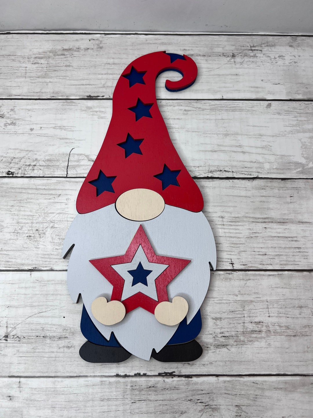 4th of July Gnome Decor / July 4 Gnome / Patriotic Gnome Wall Hanging ...