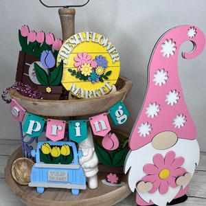 Spring Gnome Decor / Spring Gnome / Spring Gnome Wall Hanging / Spring ...