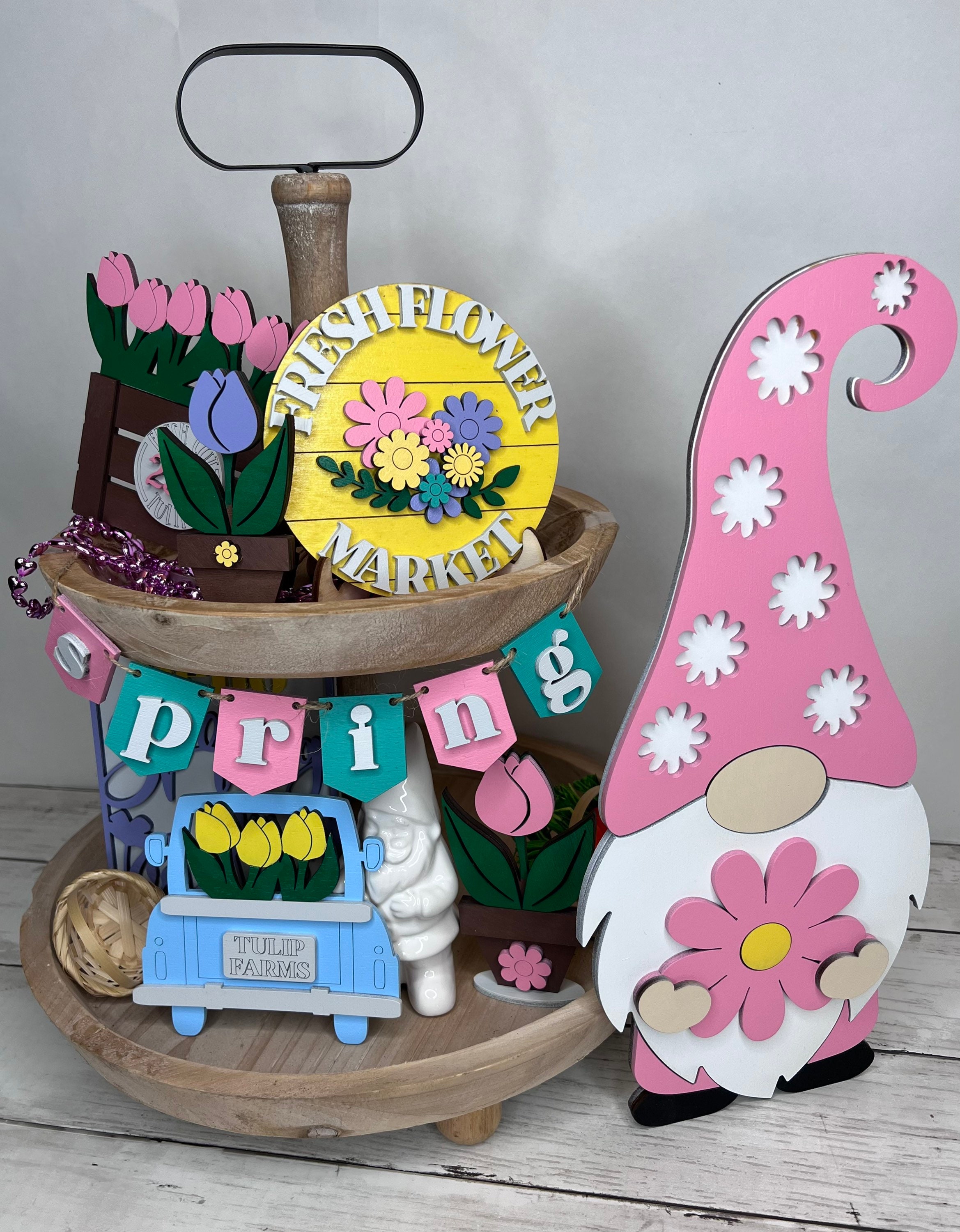 Spring Gnome Decor / Spring Gnome / Spring Gnome Wall Hanging - Etsy