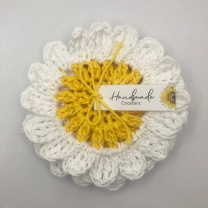 Double Treble Daisy Crochet Coaster Pattern / Daisy Coaster Pattern ...