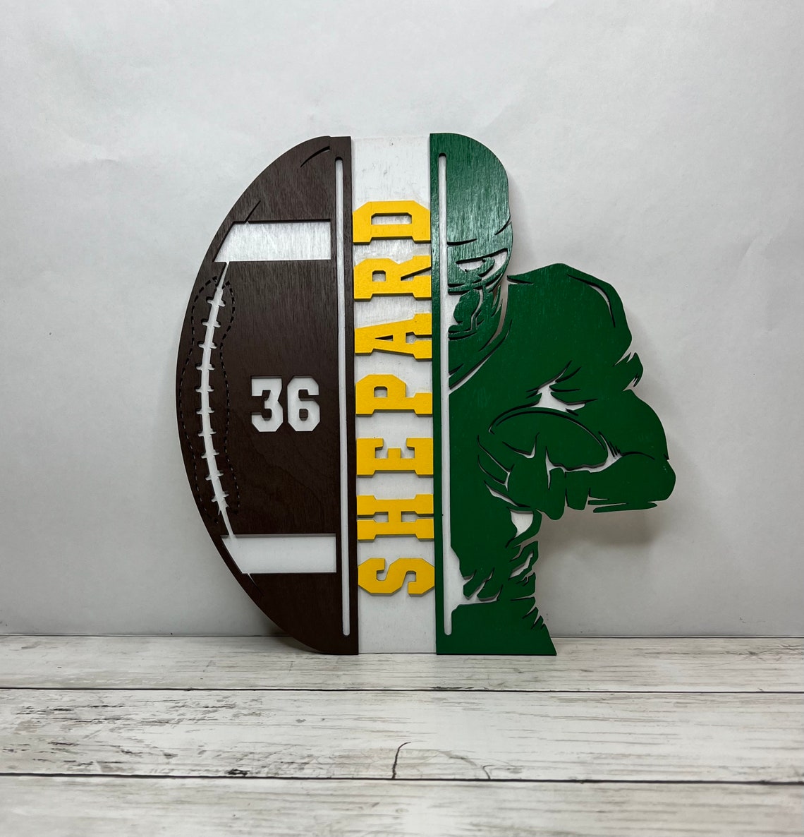 Personalized Football Sign With Name and Number. Custom | Etsy
