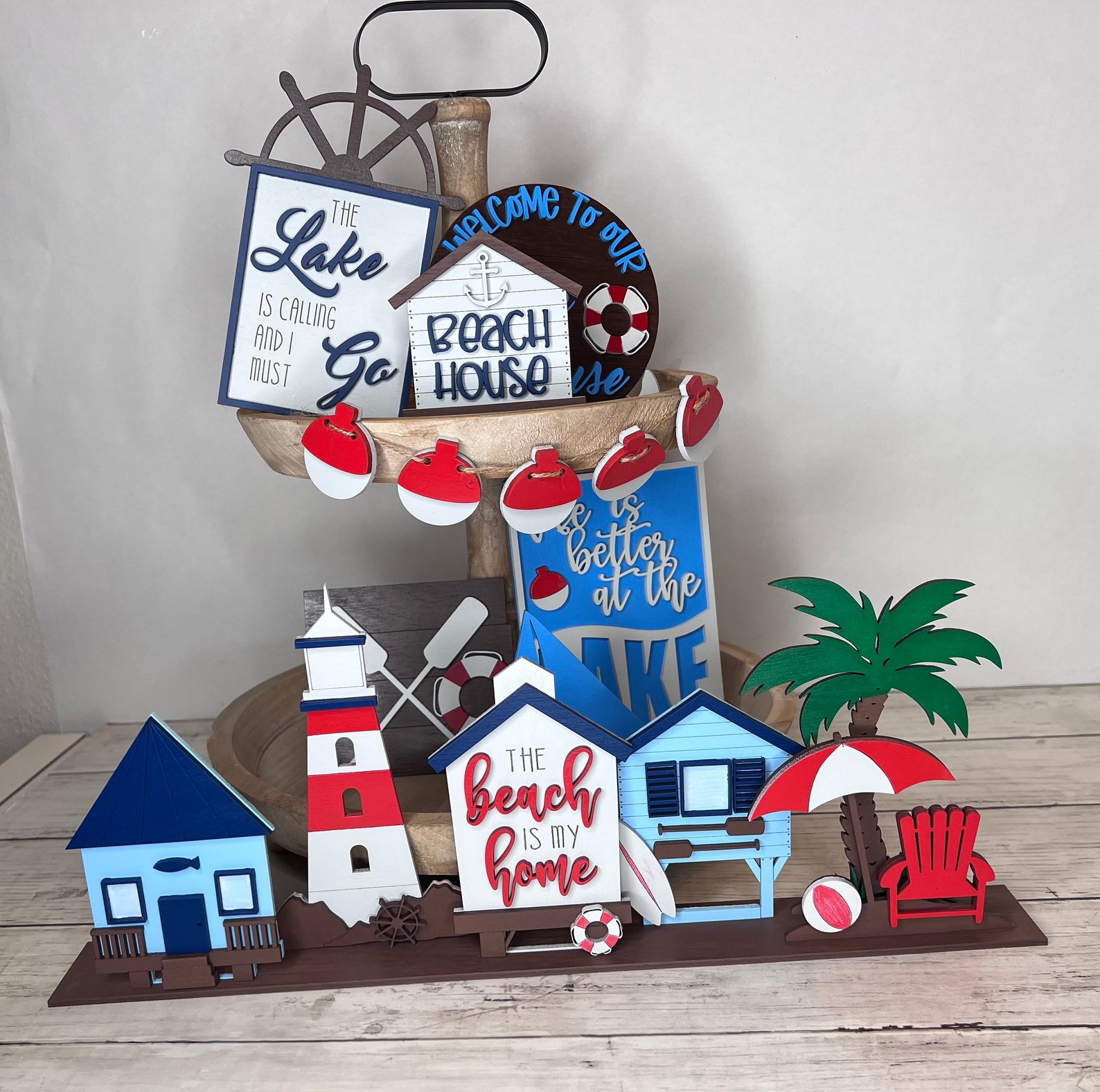 Beach House Stand / Beach Houses Standing Decor/ Summer Day - Etsy