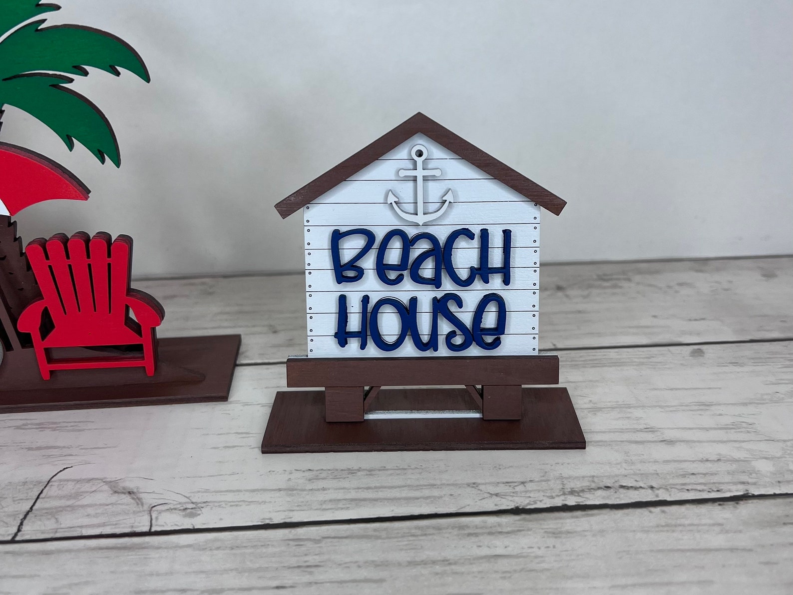 Beach House Stand / Beach Houses Standing Decor/ Summer Day - Etsy