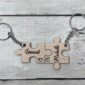 Valentine's Day Card and Key Chain / Puzzle Key Chain / Valentine's Day ...