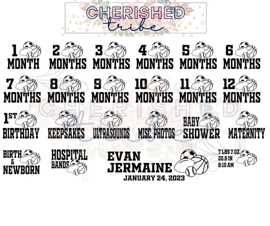 Sports - First Year Photo Box | Baby Memory Box | Photo Album | Baby ...