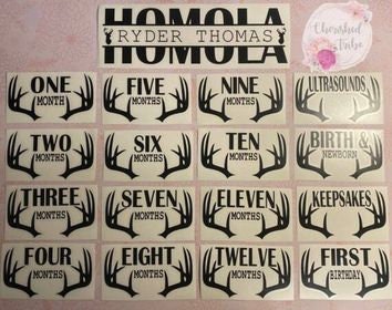 Deer Antler DIGITAL FILES Photo Box Labels Memory Box Stickers SVG ...