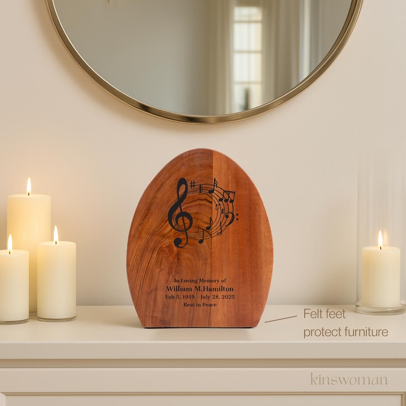Kinswoman Music Notes Adult Cremation Urn - Personalized Custom ...