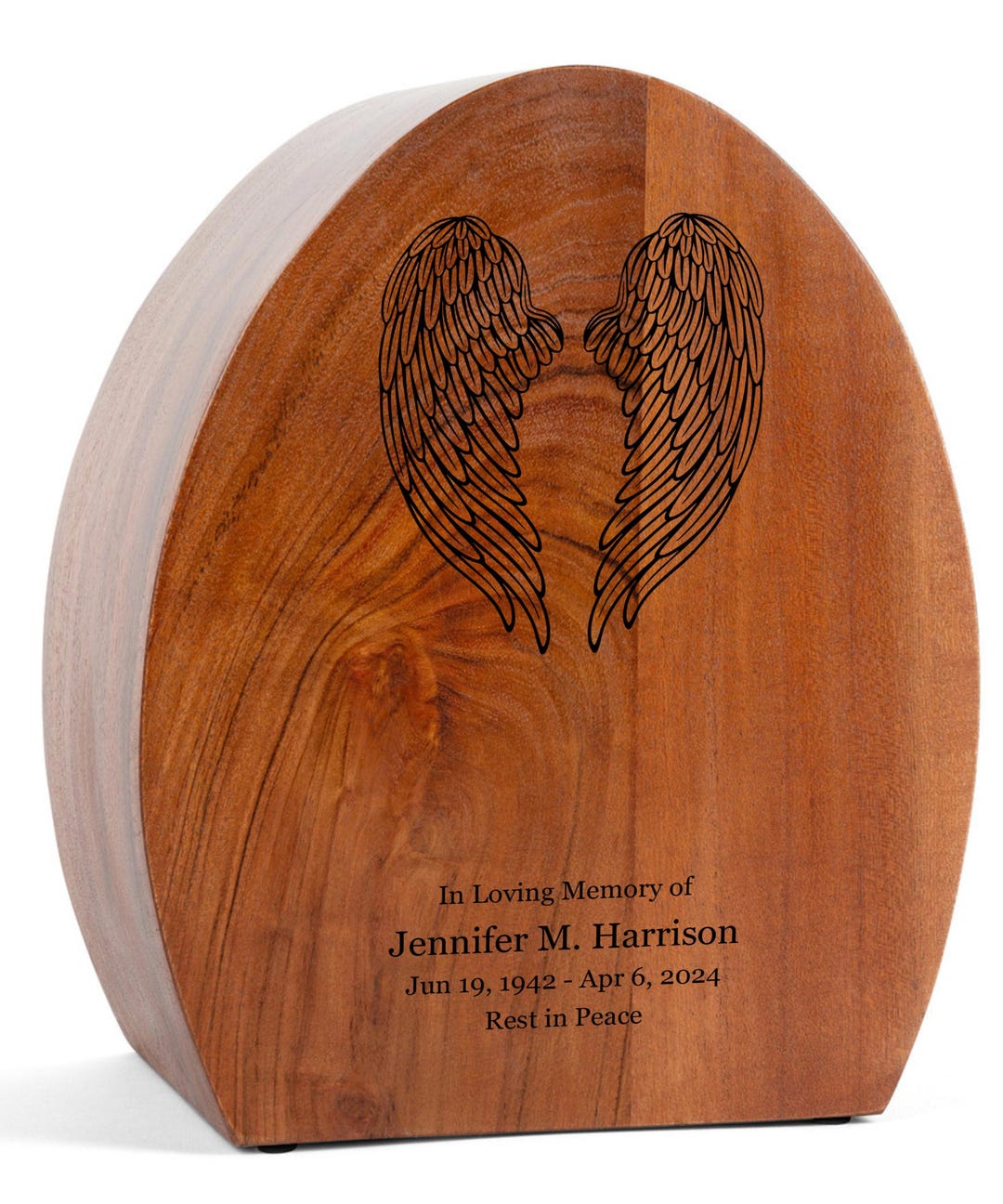 Angel Wings Cremation Urn for Ashes - XL 250 Lbs Capacity - Engraved ...