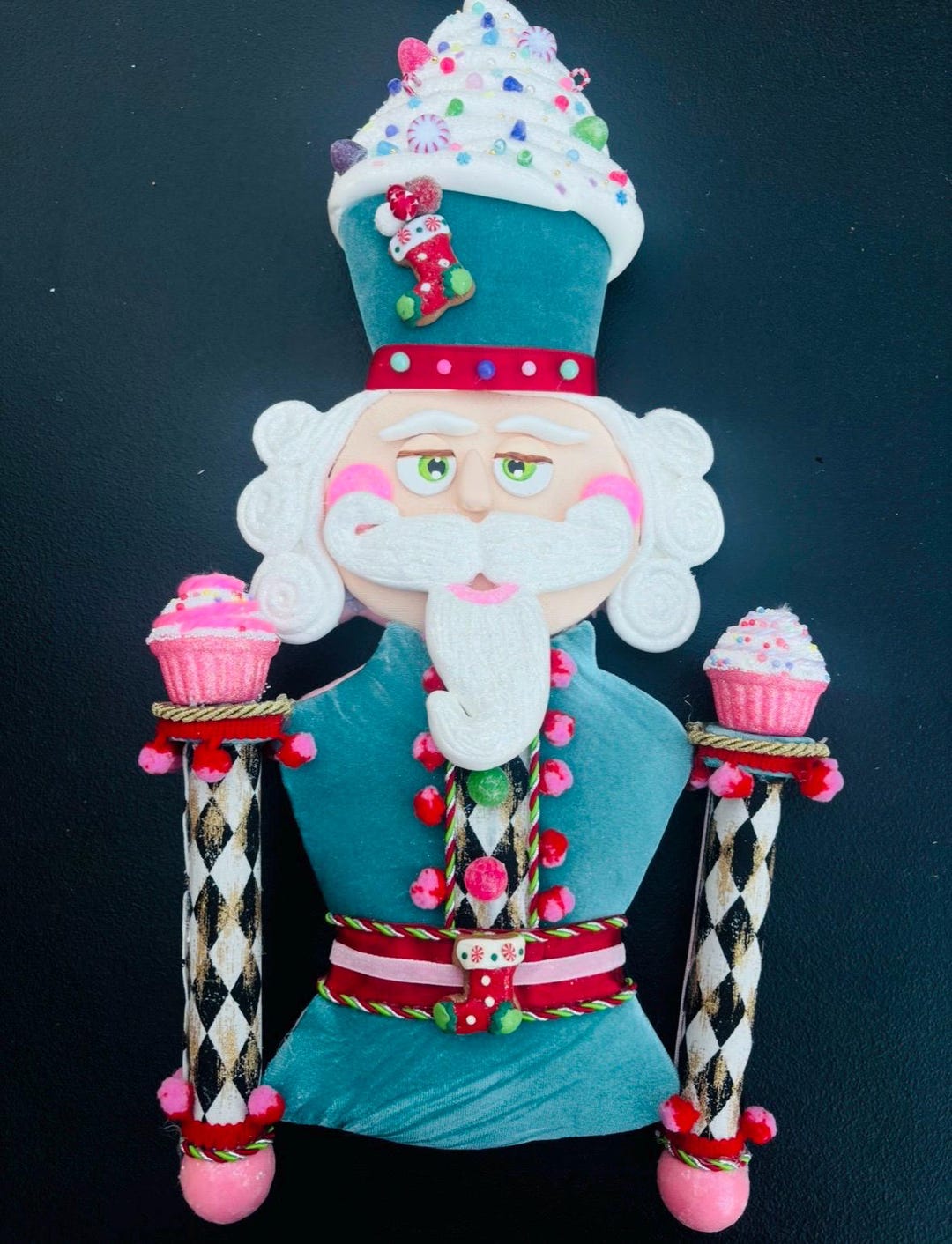 Decadent Nutcracker Wreath Attachment, Swag Decor, Christmas Decor ...