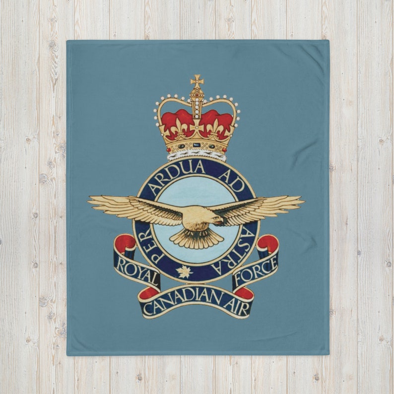 RCAF Air Force Canadian Military Blue Throw Blanket - Etsy