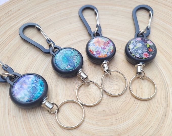 Retractable Reel ADD-ON for Keys, Badge Retractable Attachment to ...