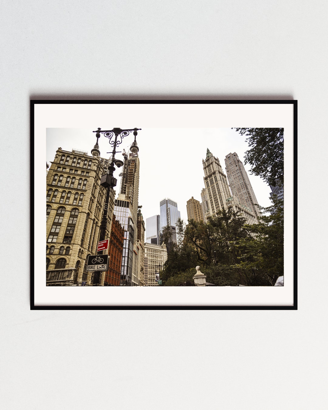 Manhattan Buildings Poster, Street Style Wall Art Design, New York ...