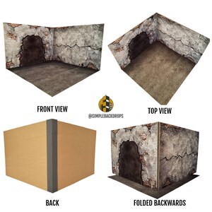 Broken Wall Backdrop / Foldable Diorama for Collectible Action Figures ...