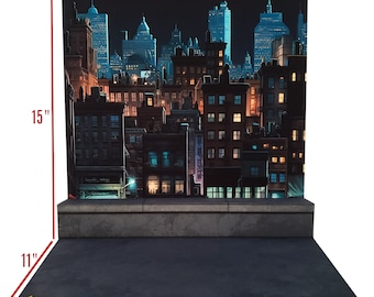 Garage Shop Backdrop / Foldable Diorama for Toy Photography ...