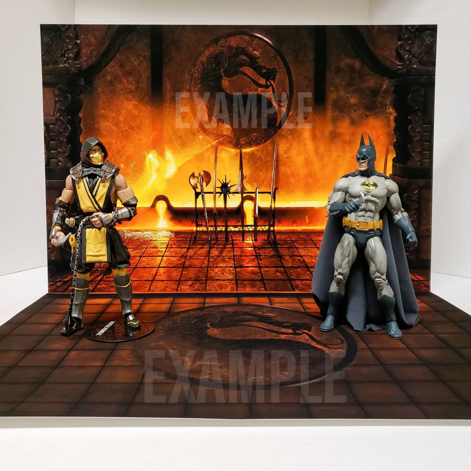 Backdrop Diorama For Action Figures Etsy