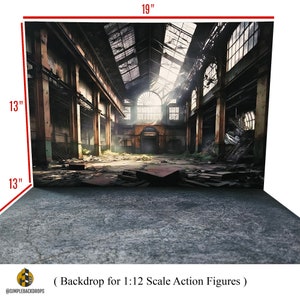 Abandoned Old Warehouse Backdrop / Diorama Size 13x19 for Action ...