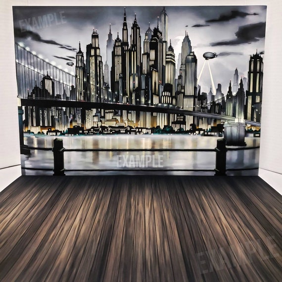City Diorama Background Construction Paper