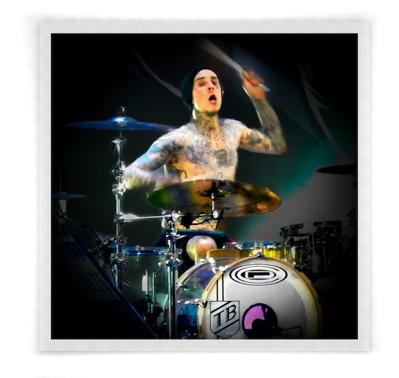 Travis Barker Clear Vinyl Sticker | Etsy