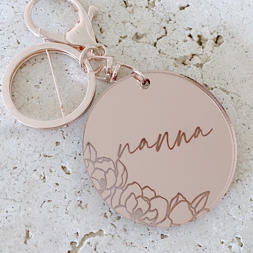 Rose Gold Mother's Day Key Ring Gift Keepsake | Etsy Australia