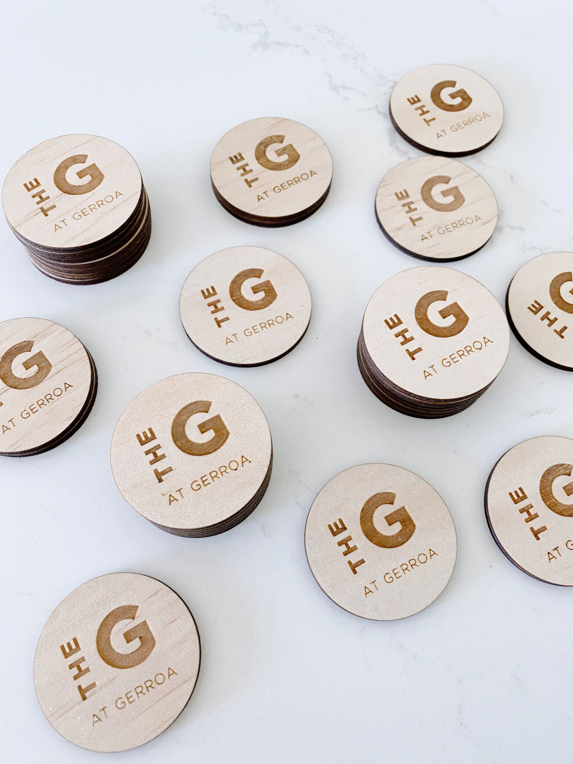 Custom Logo Wooden Tag 20mm 25mm 30mm 35mm 40mm-le Tag Business Logo ...