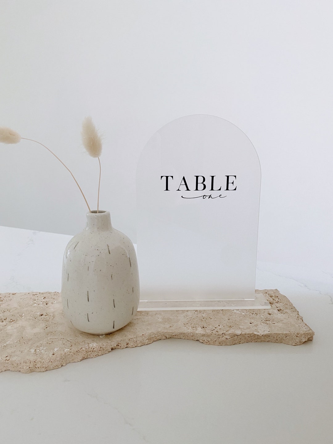 Frosted Acrylic Arch Table Numbers - Acrylic Arch - Perspex - Plastic ...