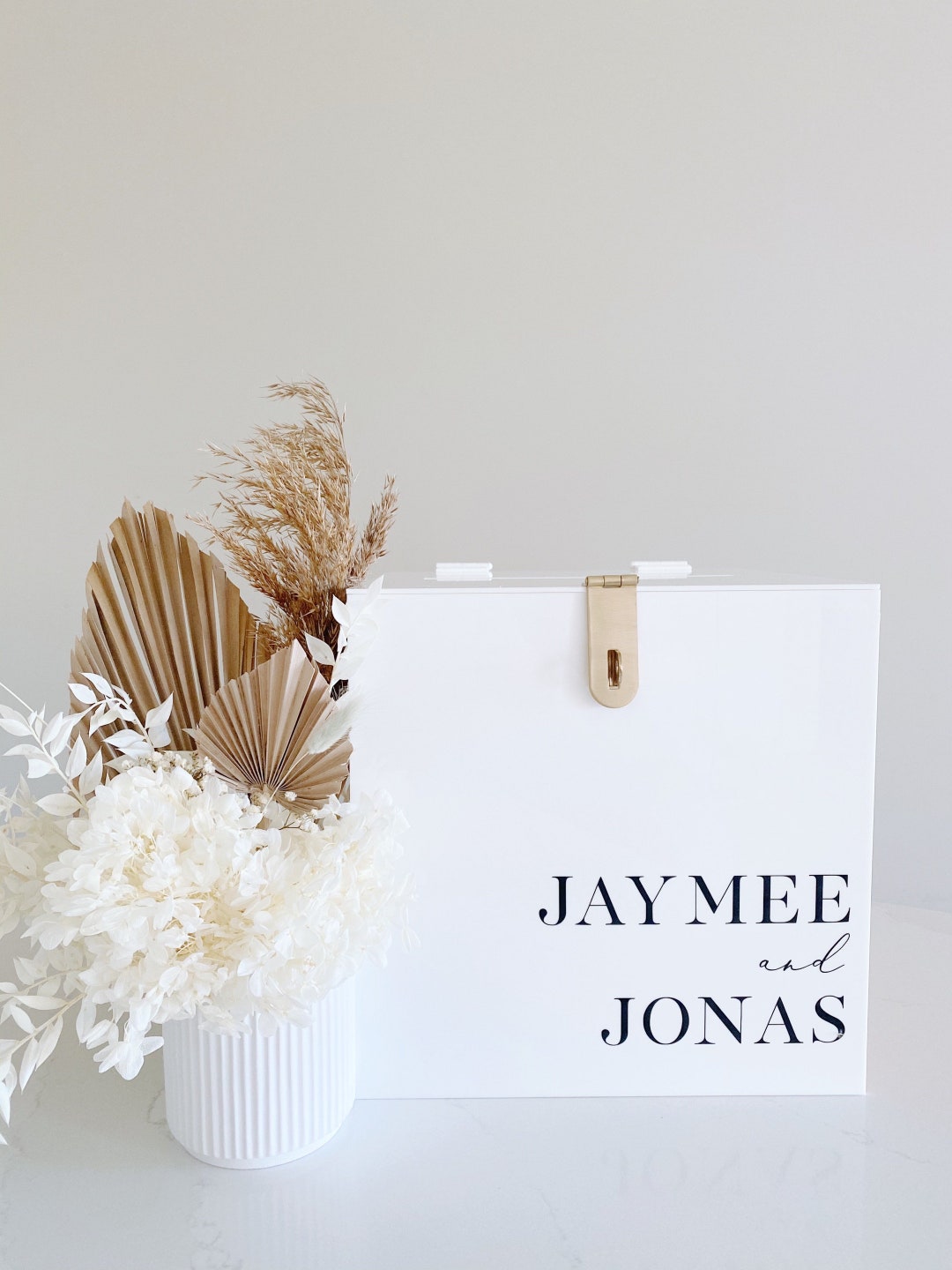 Wishing Well Wedding in White Acrylic Wishing Well Acrylic Card Box ...