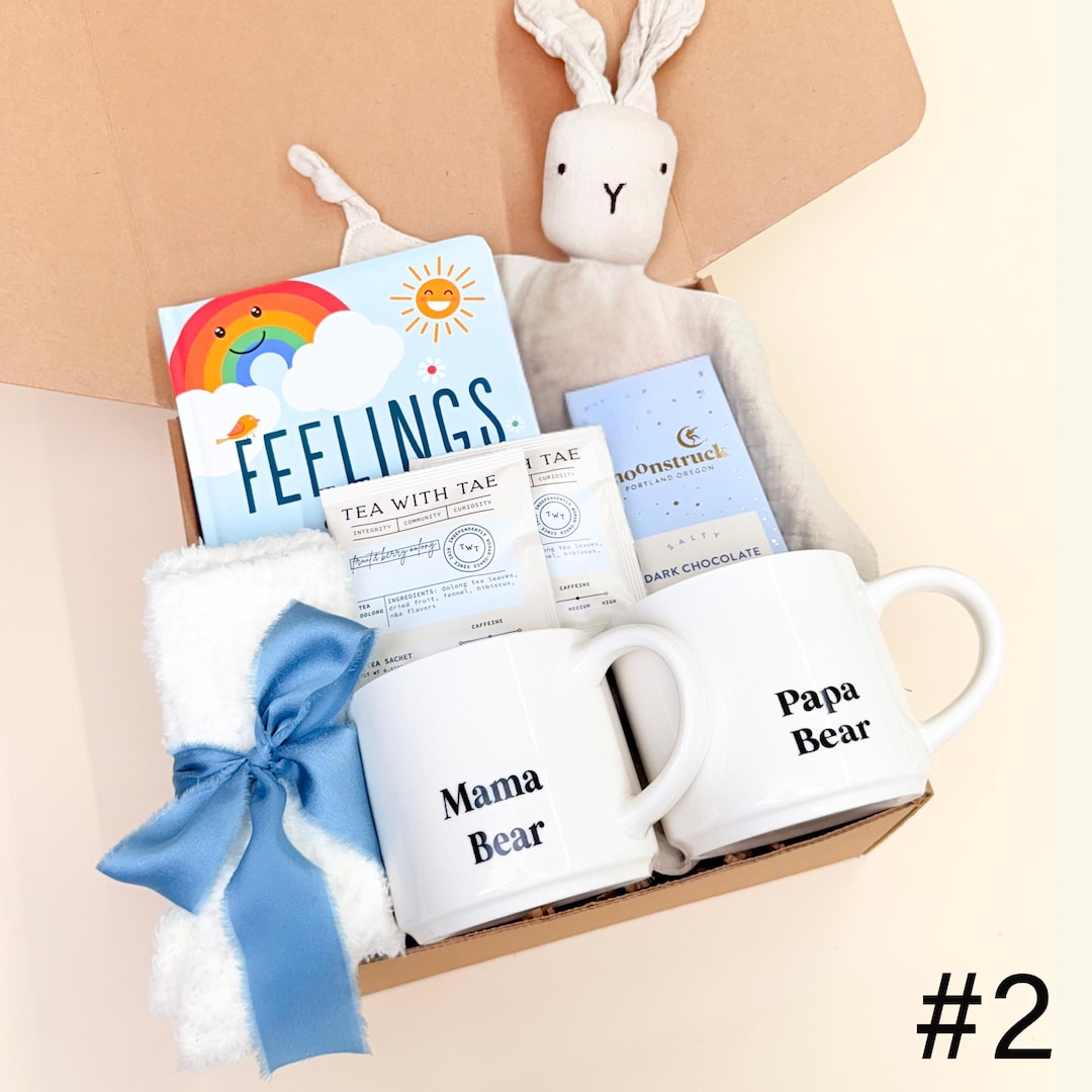 New Parents Gift Box, New Mom and Dad Gift, New Baby Gift Box ...