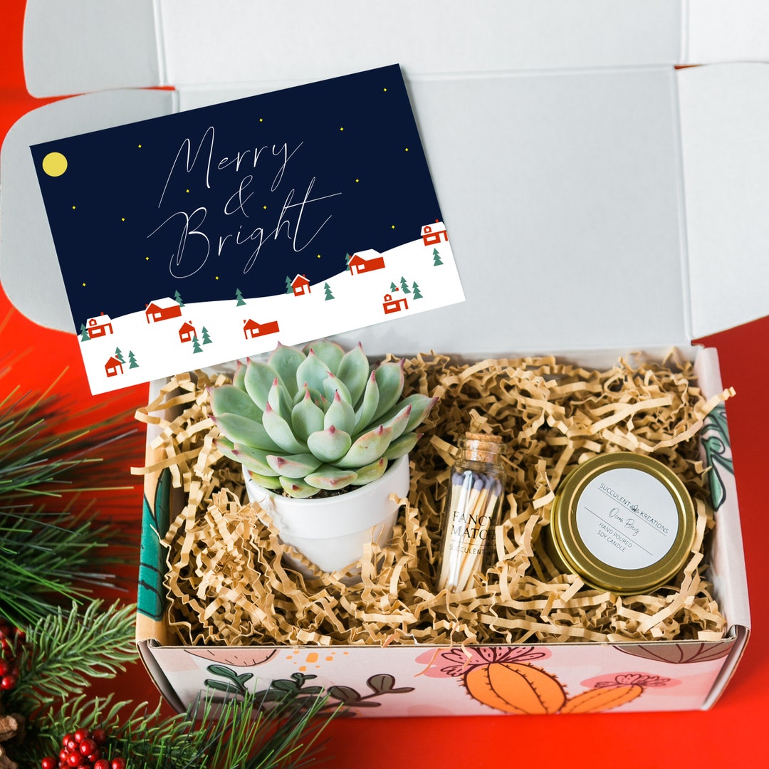 Merry Christmas Gift Box - Etsy