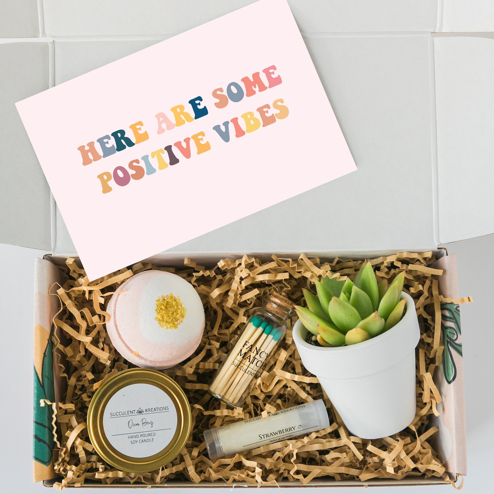 POSITIVE VIBES GIFT Motivation Gift Box Thinking of You - Etsy
