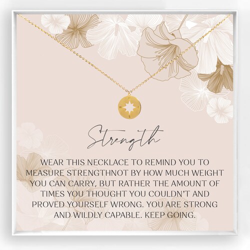 Strength Gift Uplifting Gifts for Women Sympathy Necklace - Etsy