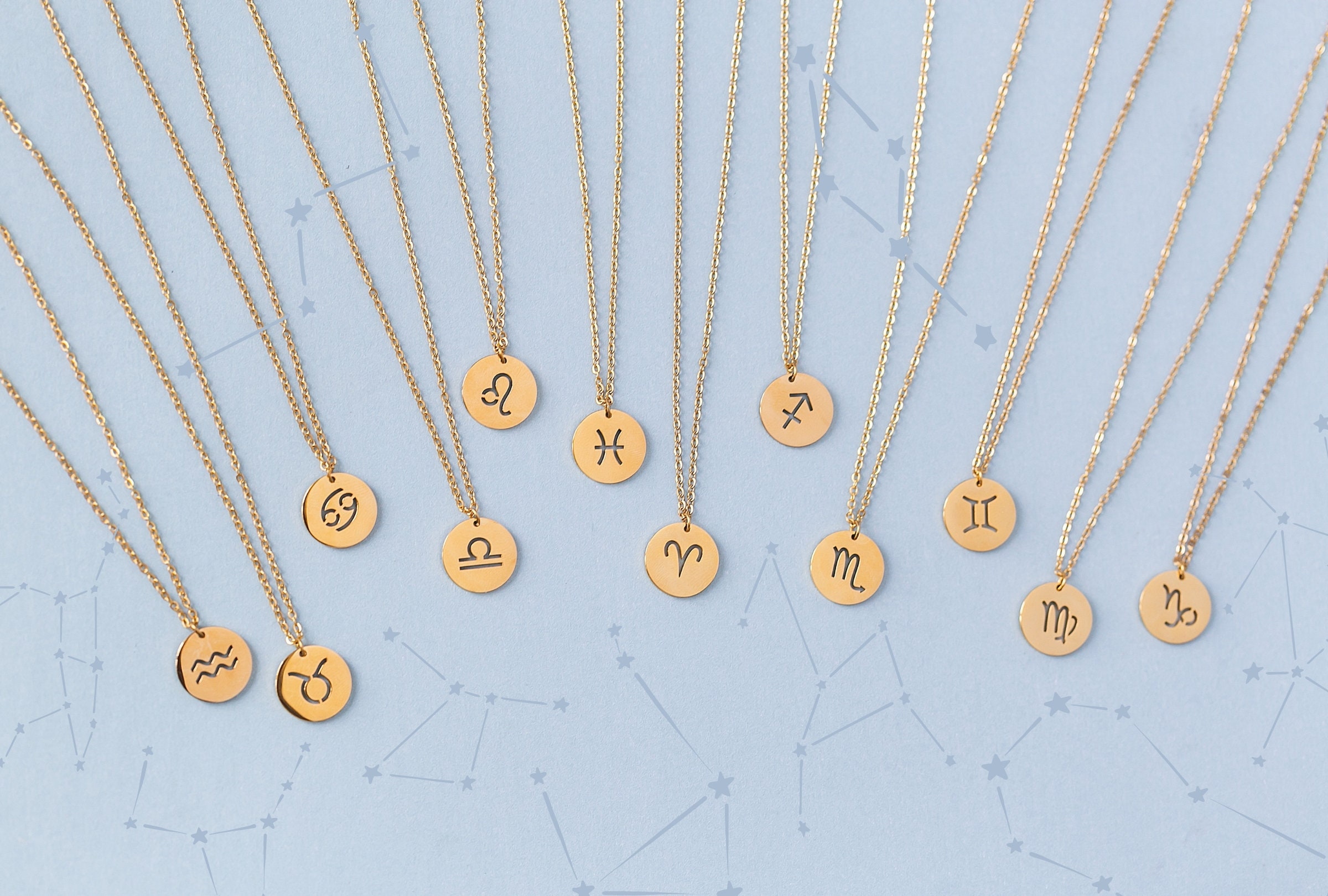 CAPRICORN NECKLACE Horoscope Astrology Capricorn Necklace Bridesmaids Gift Zodiacs Etsy