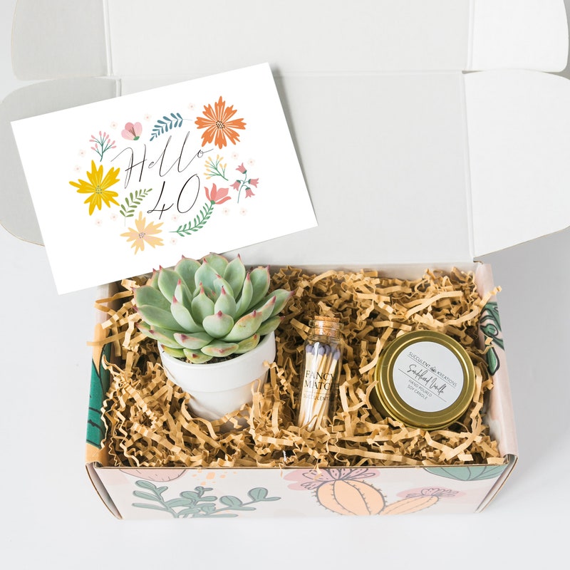 40th Birthday Card Plant - Etsy