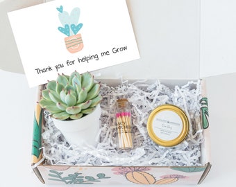 Thank You for Helping Me Grow Teacher Gift / Personalized - Etsy