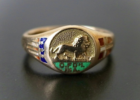 Vintage 14k Gold Sons of Italy Ring - Etsy