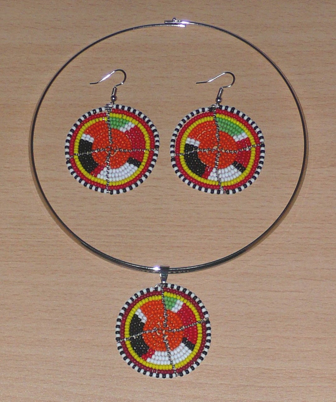 African Jewelry Set Exotic Massai Colors African Earrings - Etsy