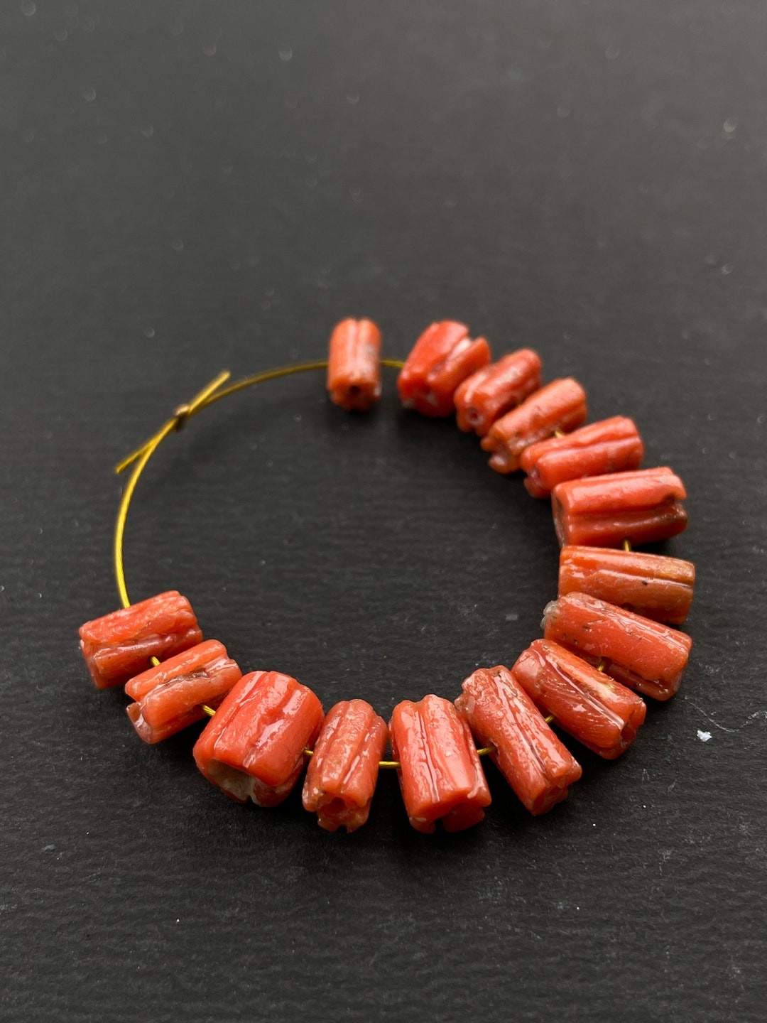 Old Natural Vintage Coral Beads in Unique Drilling Style ~ Precious ...