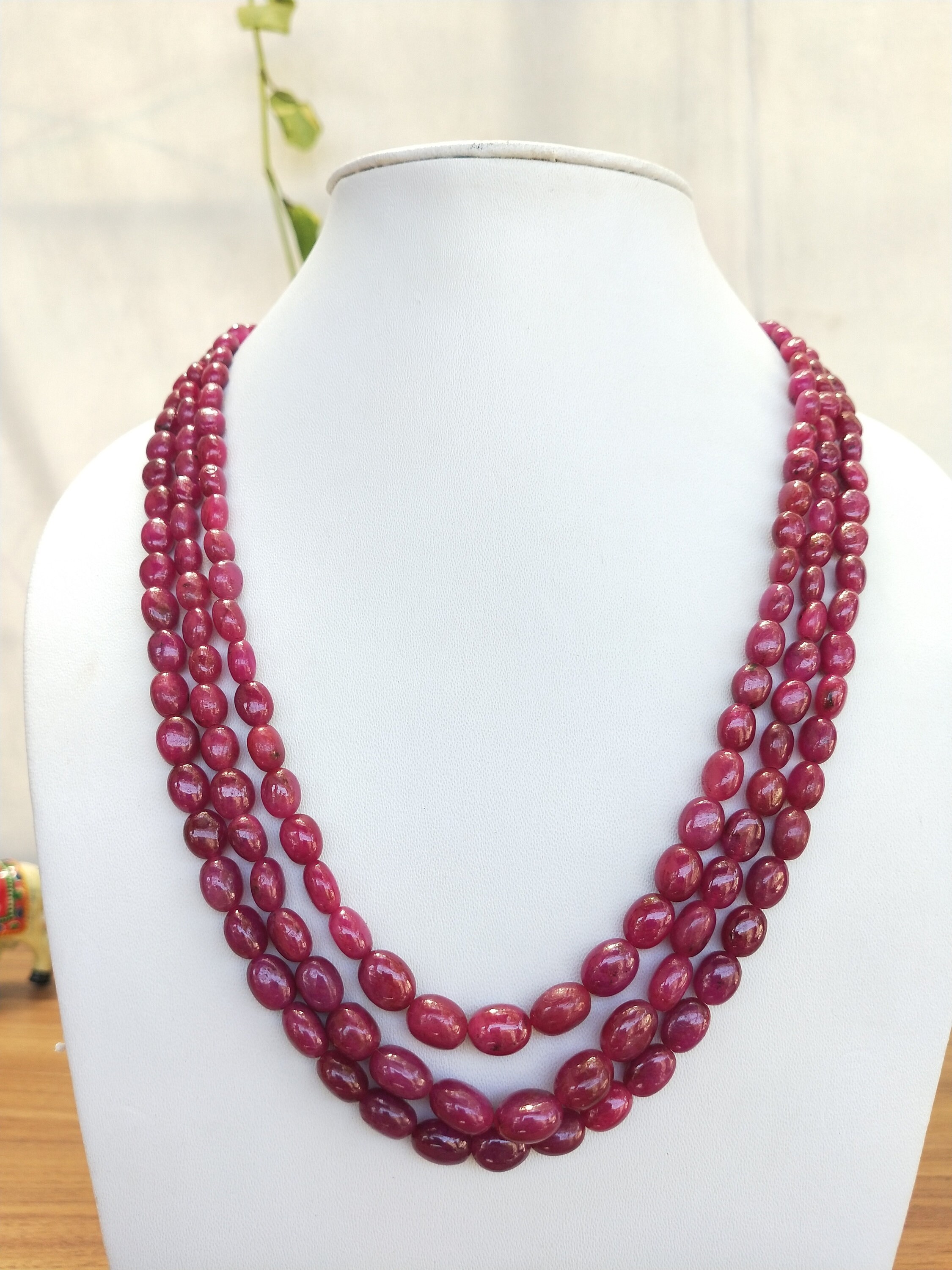 18 Gorgeous Ruby Necklace Precious African Ruby Oval | Etsy