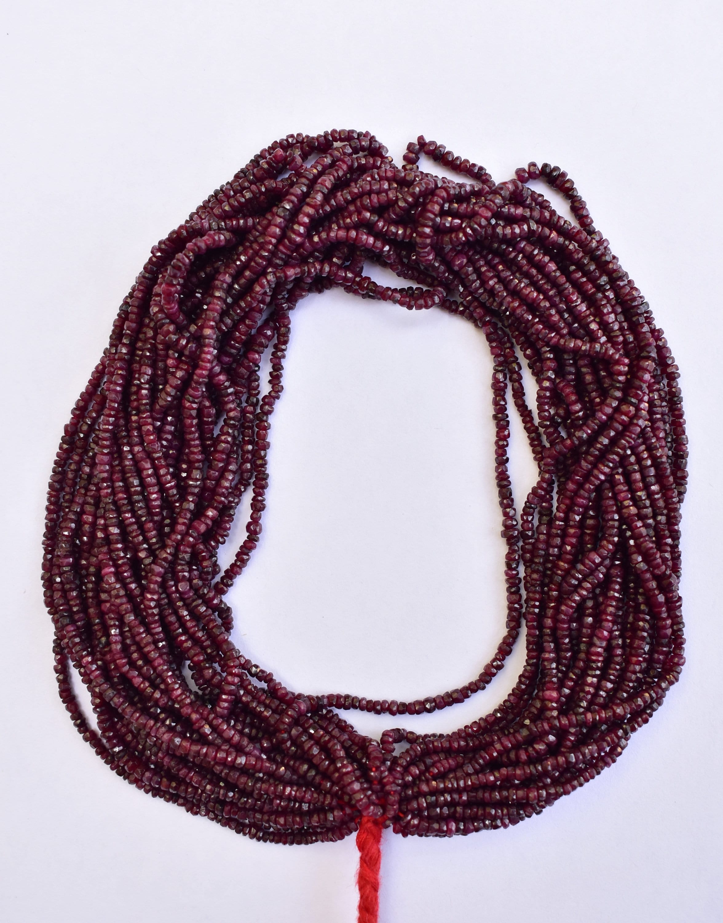 100% Natural Ruby Facet Beads 2.5 Mm 12 Inches Strand | Etsy