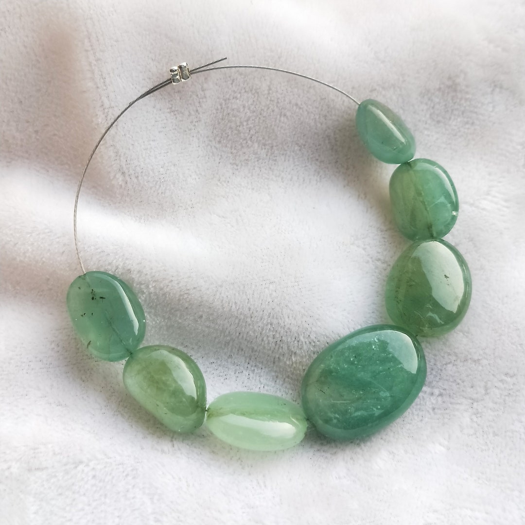 Natural Milky Emerald Oval Polished Beads Natural Zambia African ...