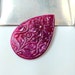 Natural Ruby Carving Pear Shape, 100% Natural Ruby, Handmade Carving ...